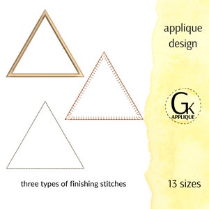 Triangle Frame Applique Design. Triangle Shape Applique Pattern. Shape ...