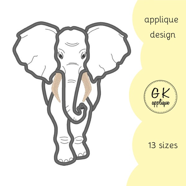 Elephant Applique - Etsy
