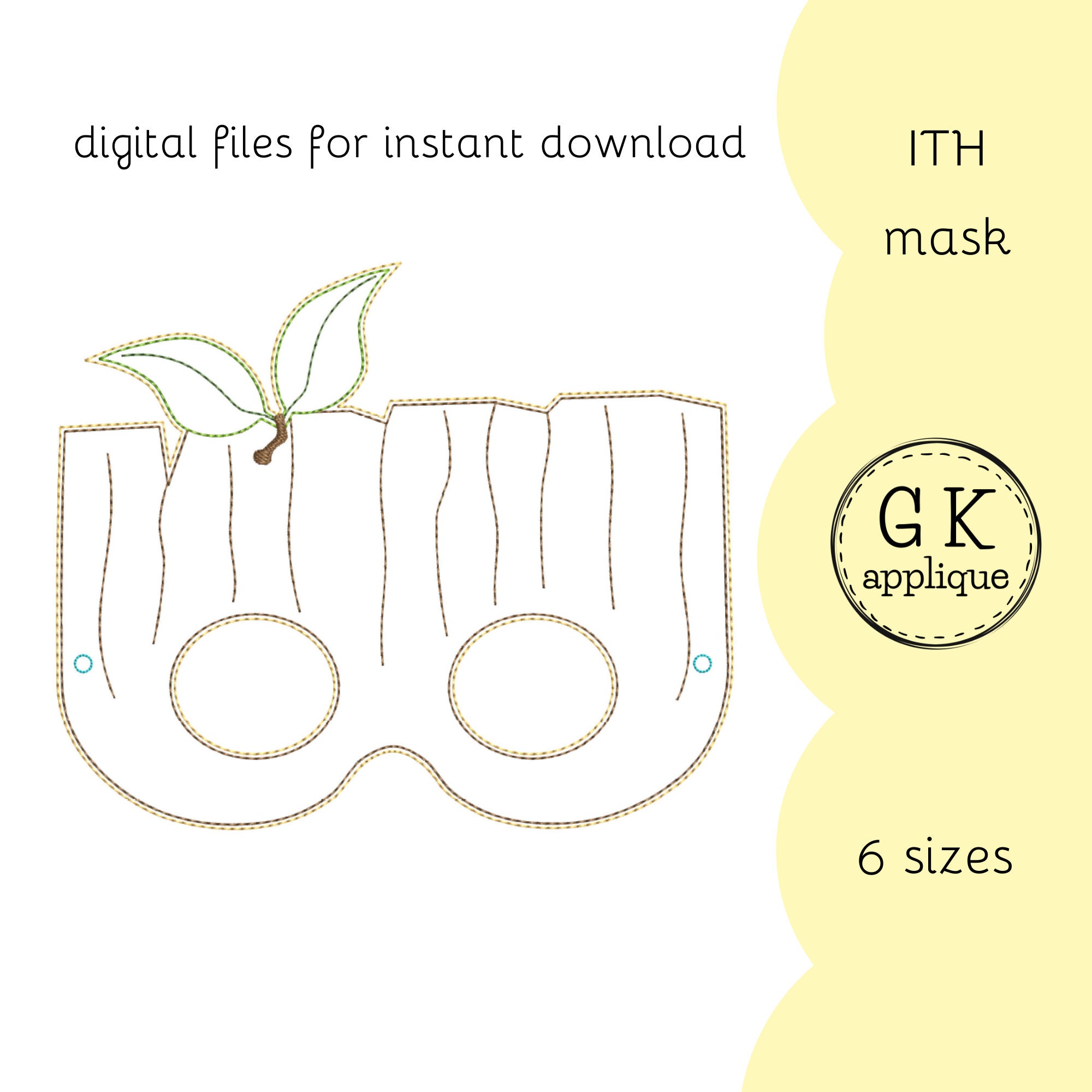 ITH Stick Man Mask Design. in the Hoop Pretend Mask Pattern. - Etsy UK