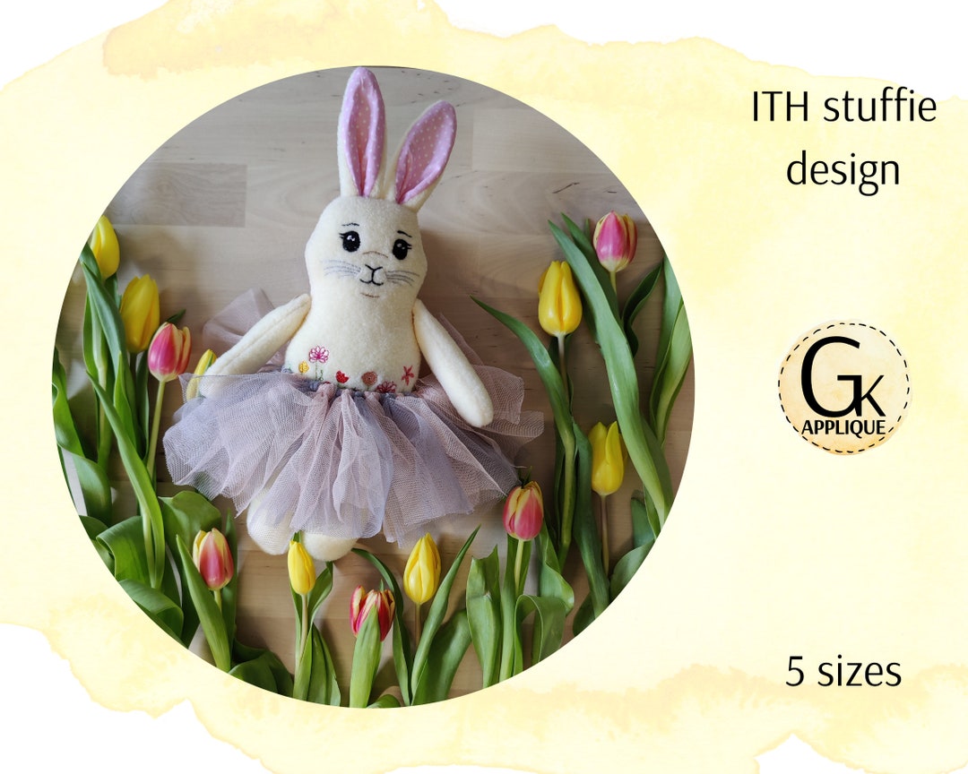 ITH Bunny Stuffie Design. Bunny Soft Toy ITH Pattern. in the Hoop ...