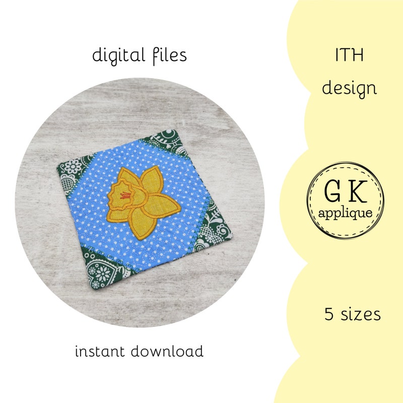 Daffodil Quilt Block - Etsy