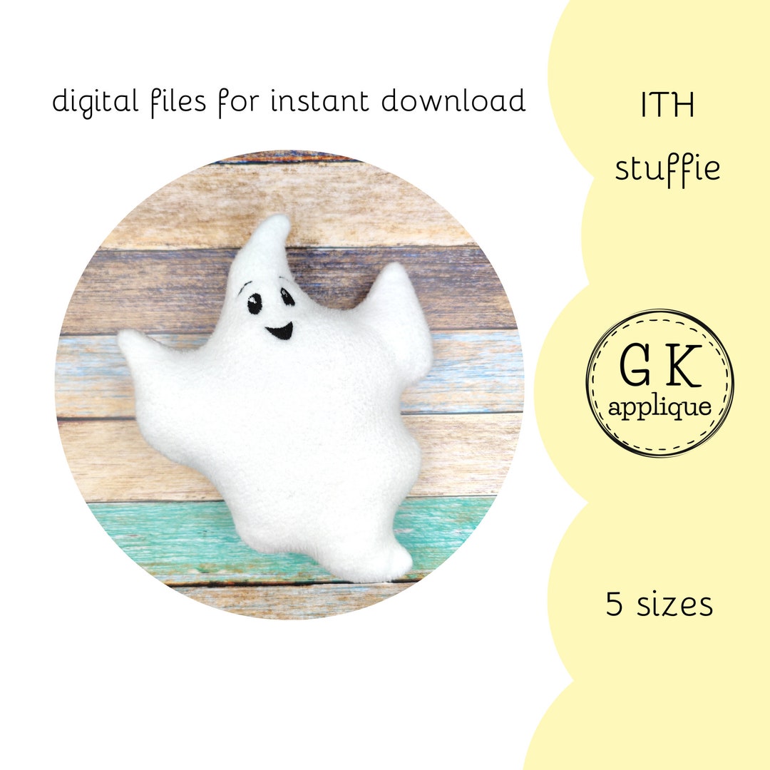 ITH Ghost Stuffie Design. ITH Halloween Machine Embroidery Design. in ...