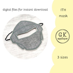 A Set of Two ITH Knight Mask Designs. in the Hoop Pretend Mask Designs ...