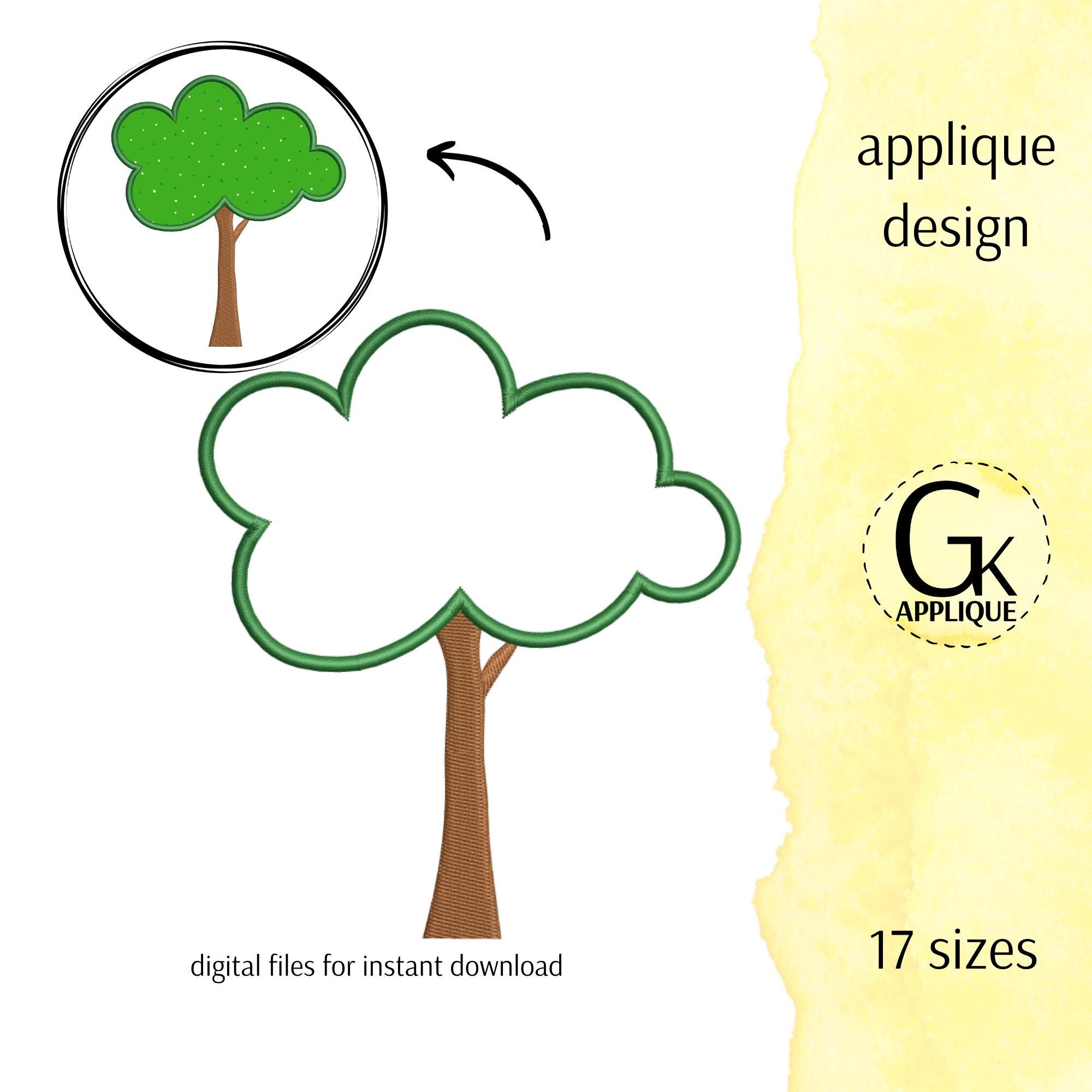 Tree Applique Designs - a Set of Four Applique Designs. Forest Machine ...