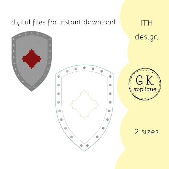 ITH Shield design. In the hoop knight costume pattern. ITH | Etsy