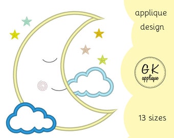 Moon Applique | Etsy