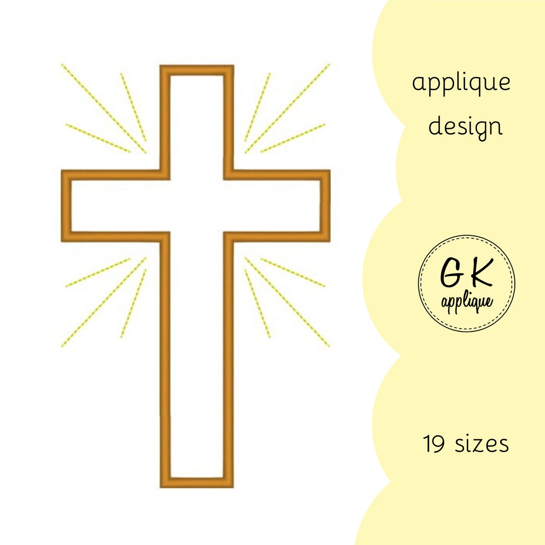 Cross Applique Design. Machine Embroidery Design. Digital - Etsy