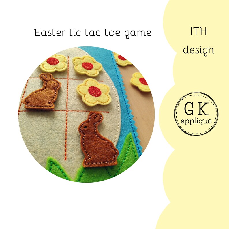ITH Easter Tic Tac Toe Game Design. ITH Spring Machine | Etsy
