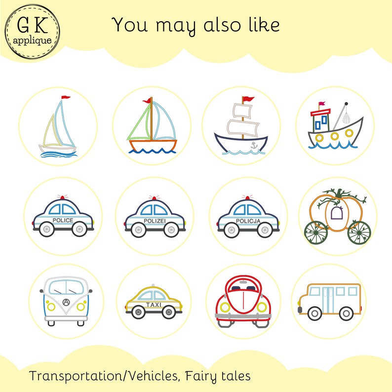 Boat Applique Design. Ship Applique Design. Machine Embroidery Design ...