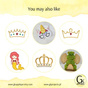 Princess Applique Design. Fairy Tale Machine Embroidery Pattern. - Etsy