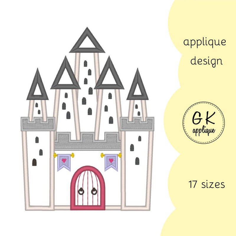 Castle Applique - Etsy