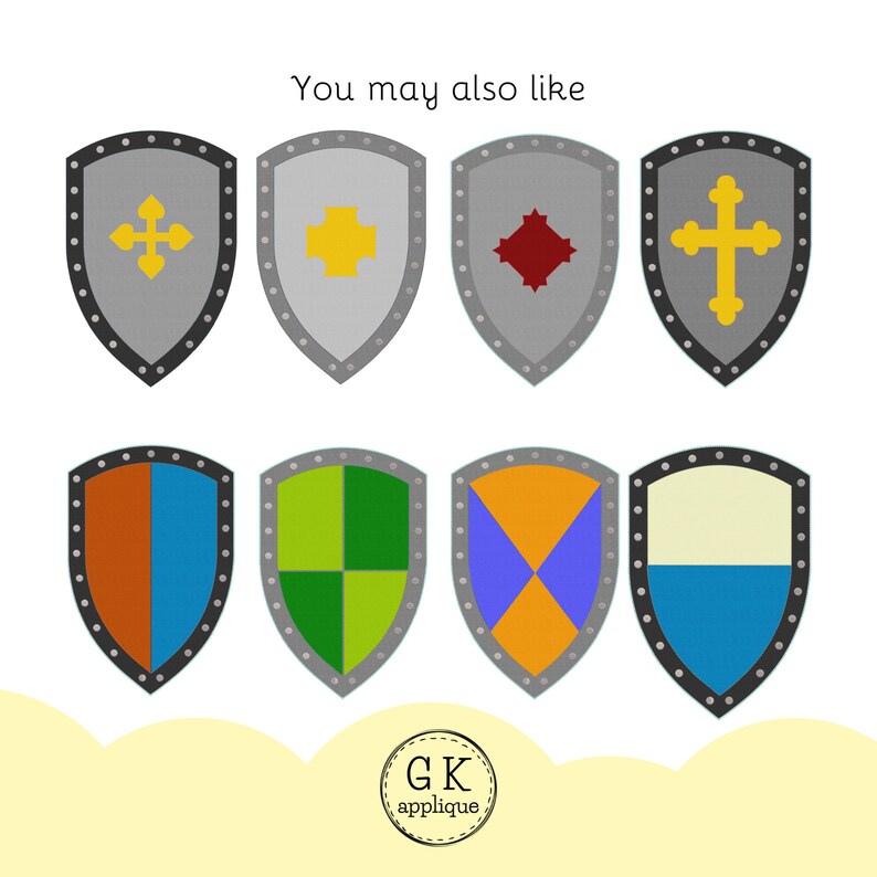 ITH Shield Design. in the Hoop Knight Costume Pattern. ITH Halloween ...