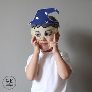 ITH Wizard Mask Applique Design. Halloween Mask Embroidery Design. in ...