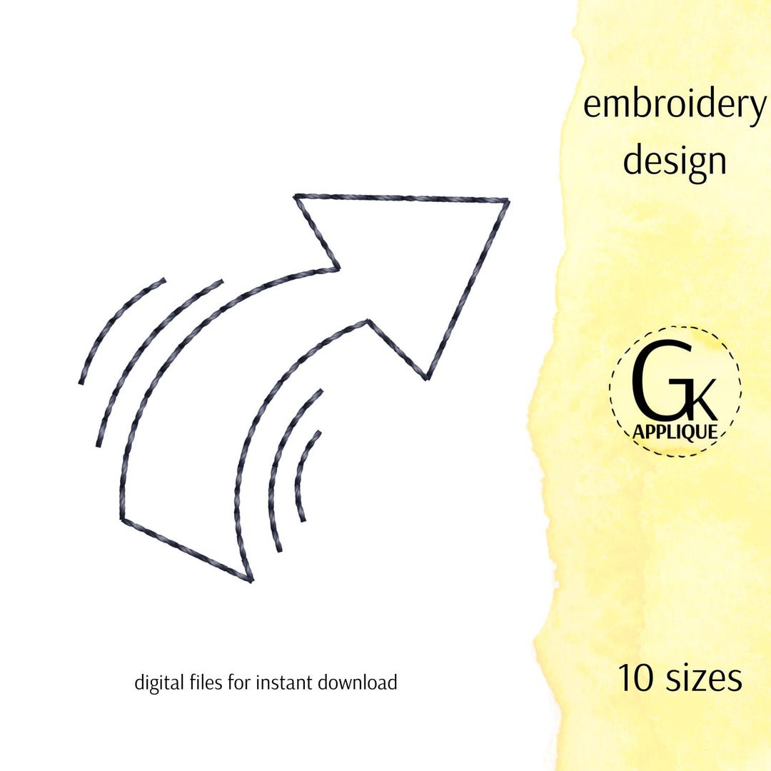 Arrow Embroidery Design. Doodle Embroidery Pattern. Machine Embroidery ...