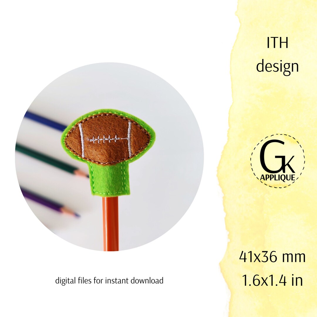 ITH American Football/rugby Pencil Topper Design. Sport Pencil Topper ...