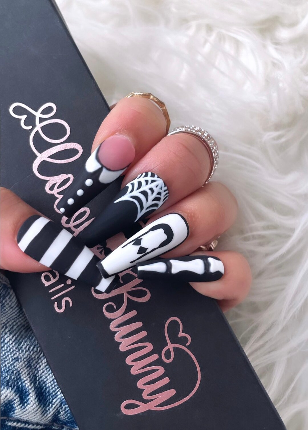 Wednesday Set | Nightmare Before Christmas Press on Nails | Press on ...