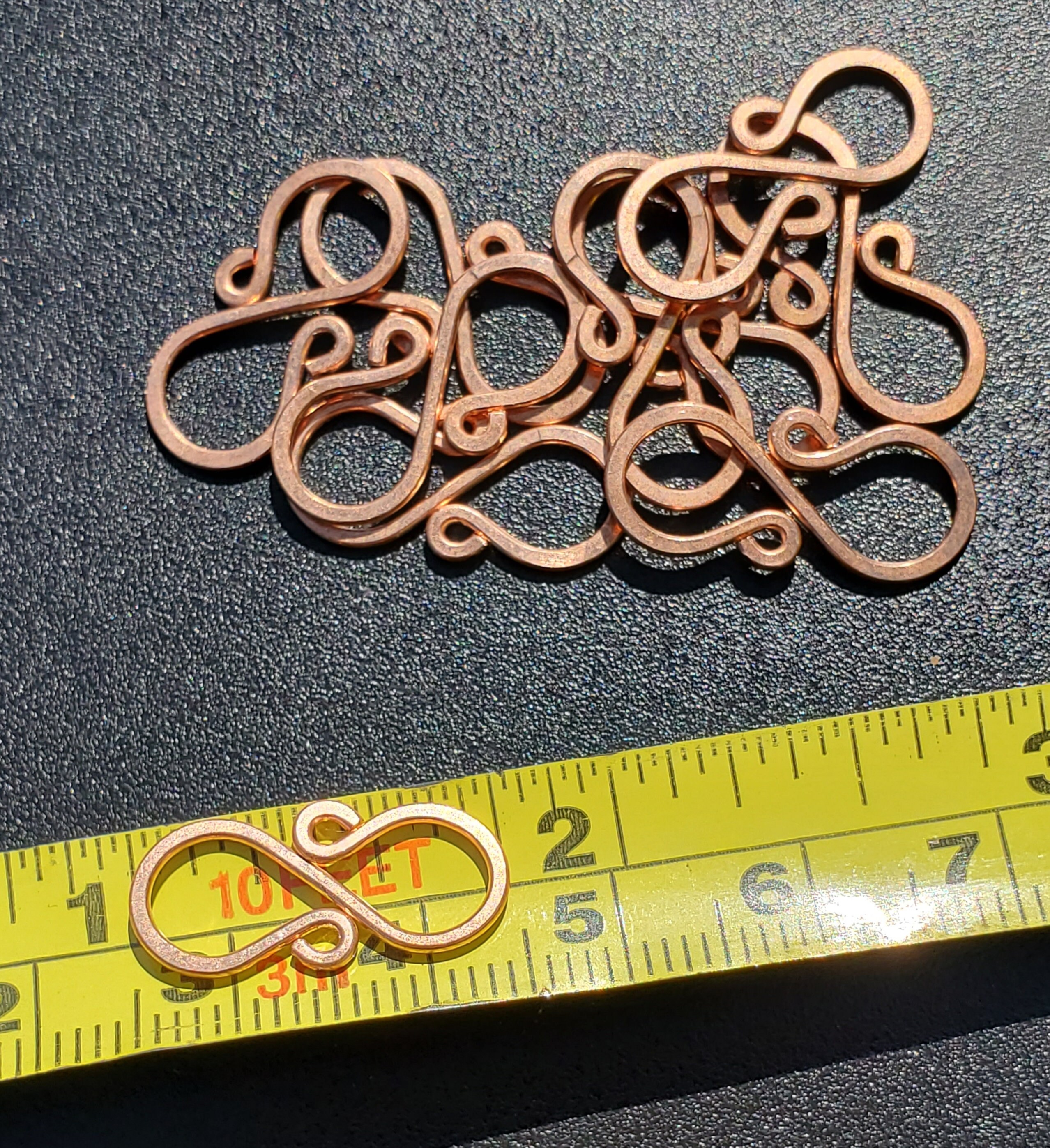 10 Copper Wire Connector Links,handmade Wire Links,infinity Links,wire ...