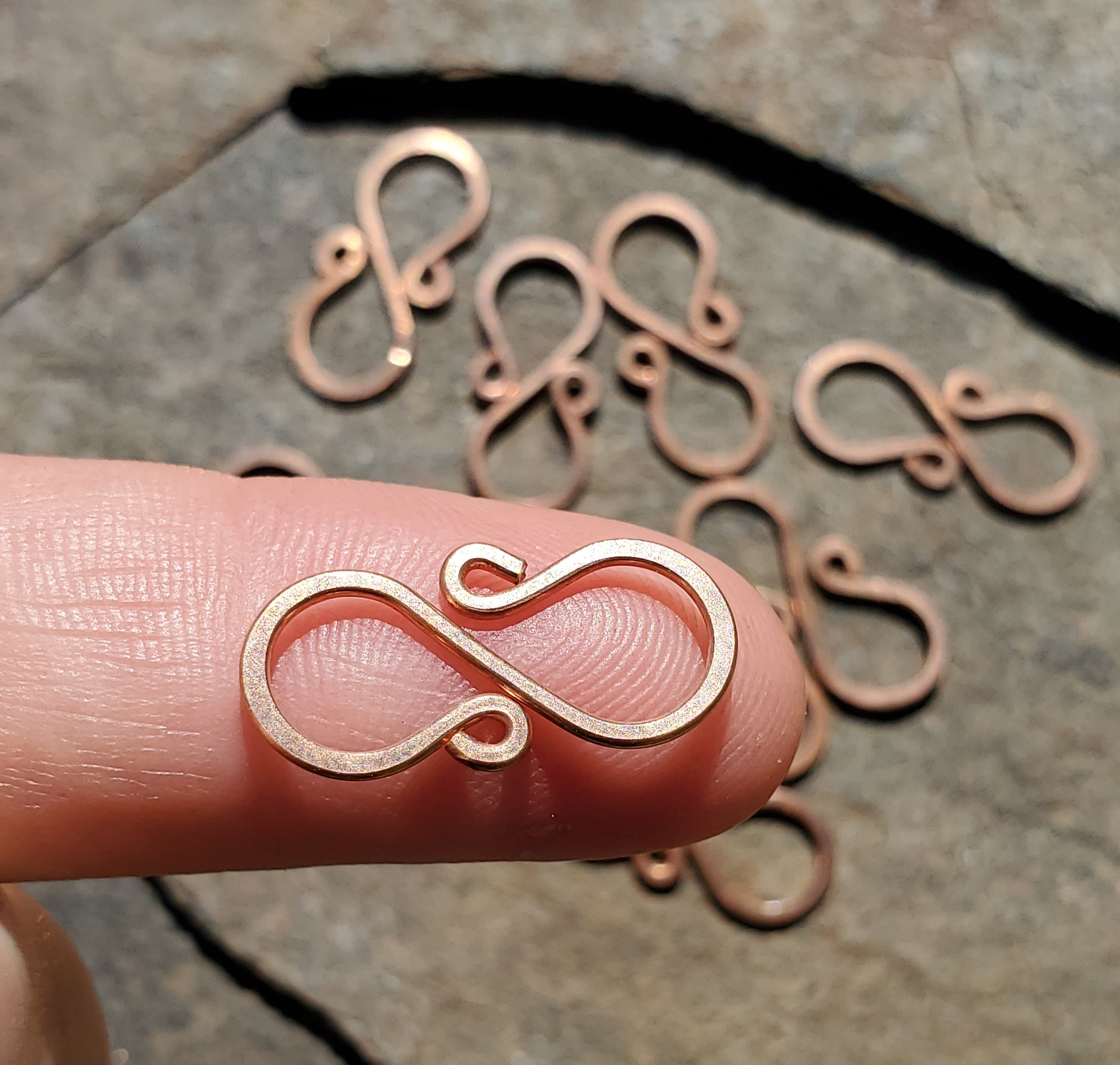 10 Copper Wire Connector Linkshandmade Wire Linksinfinity - Etsy