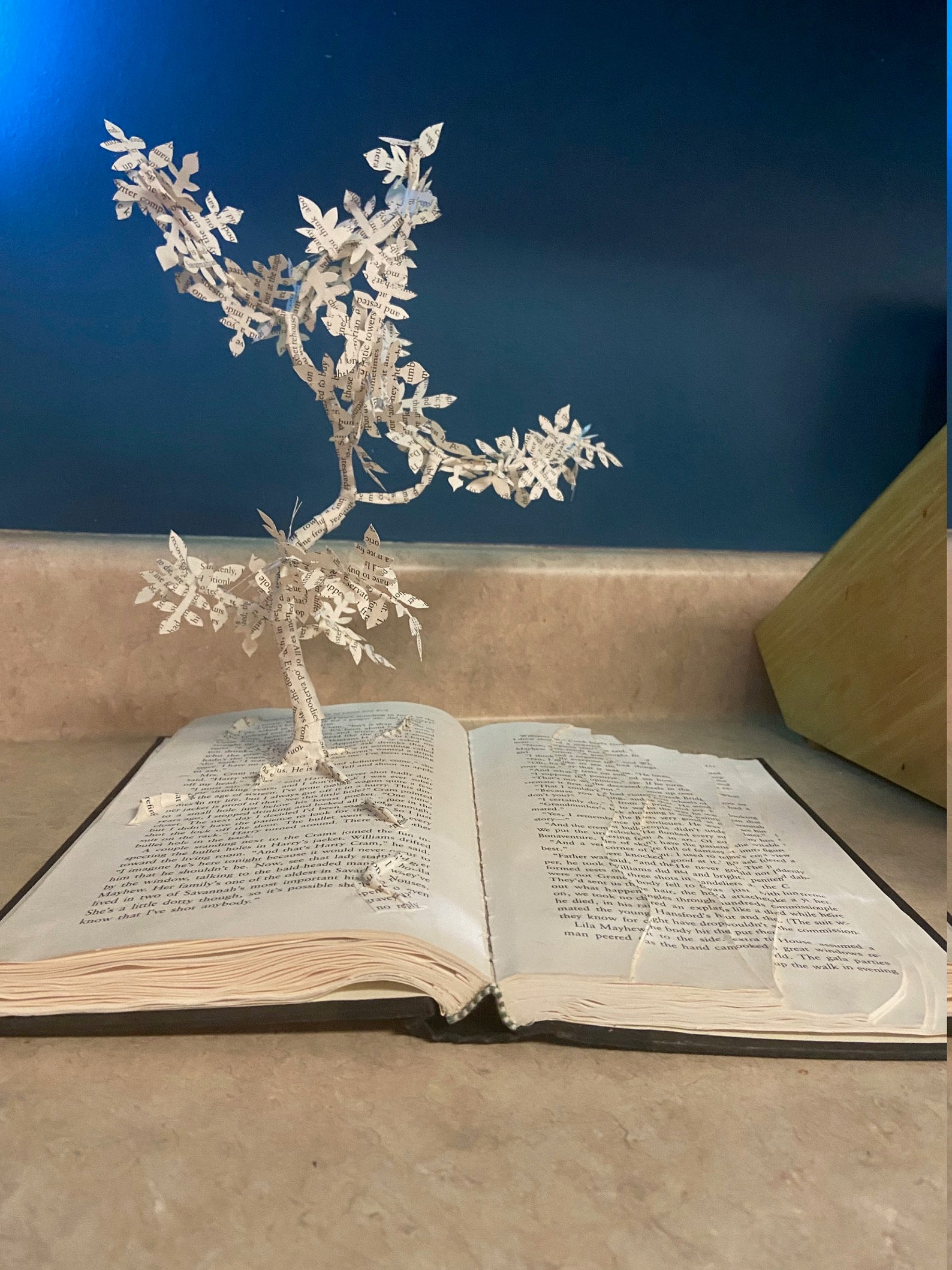 Paper Tree Sculpture Made From Upcycled Book Pages - Etsy India