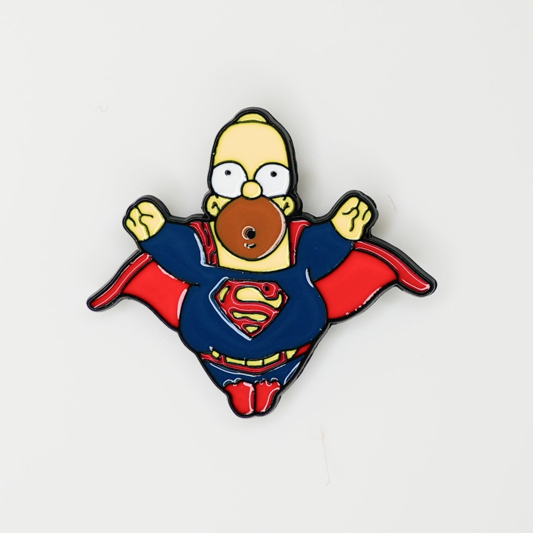 Superman Homer Simpson Pin - Etsy
