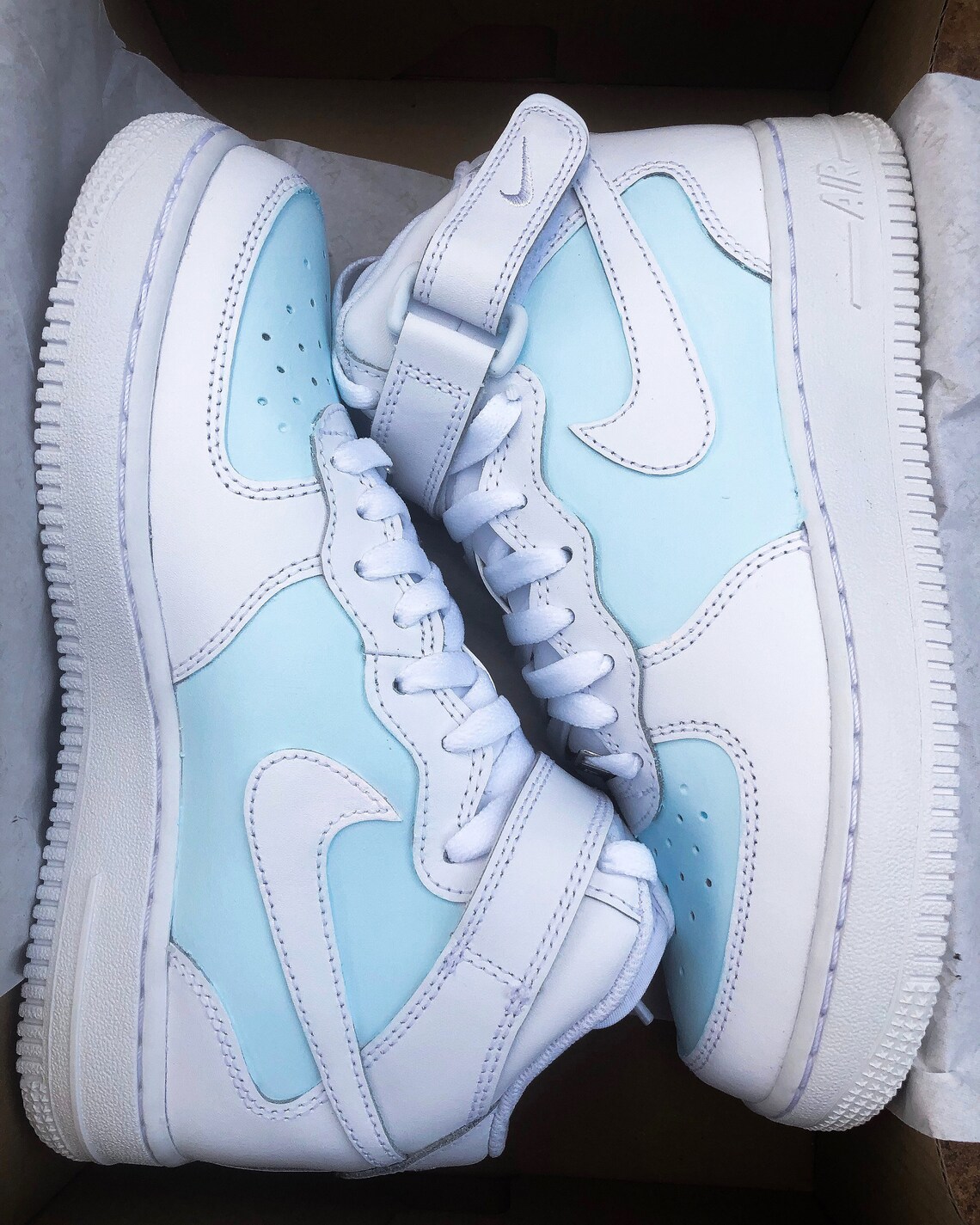 Custom Inside Color Block Nike Airforce 1s - Etsy