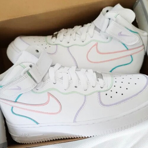 Custom Inside Color Block Nike Airforce 1s - Etsy