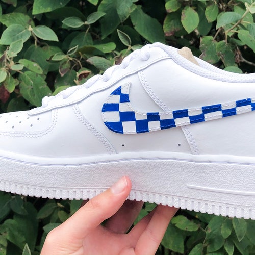 Custom Nike Airforce 1 U of Kentucky Checker Design - Etsy