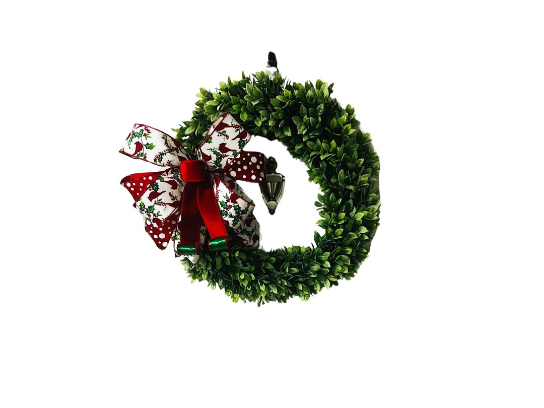 Handmade Christmas Cardinal Bow, Red and White Cardinal Ribbon Bow ...