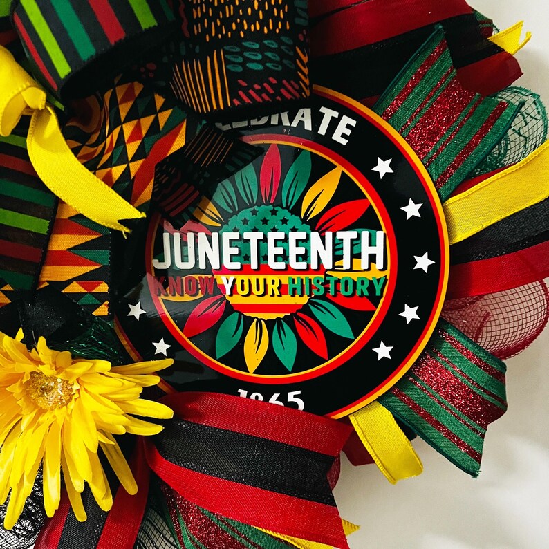 Juneteenth Celebration Wreath, Juneteenth Front Door Decor, Black ...