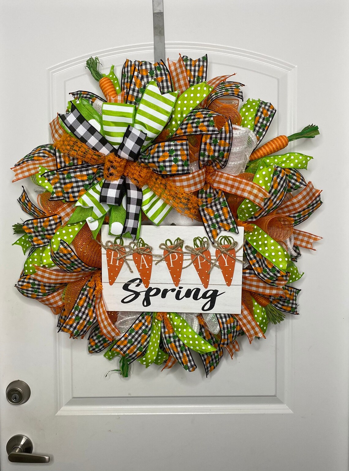 Happy Spring Front Door Decor Spring Wreath Front Porch | Etsy