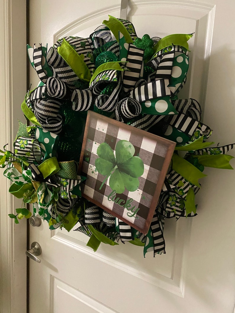 St. Patricks Day Front Door Wreath St. Patricks Day Wreath | Etsy