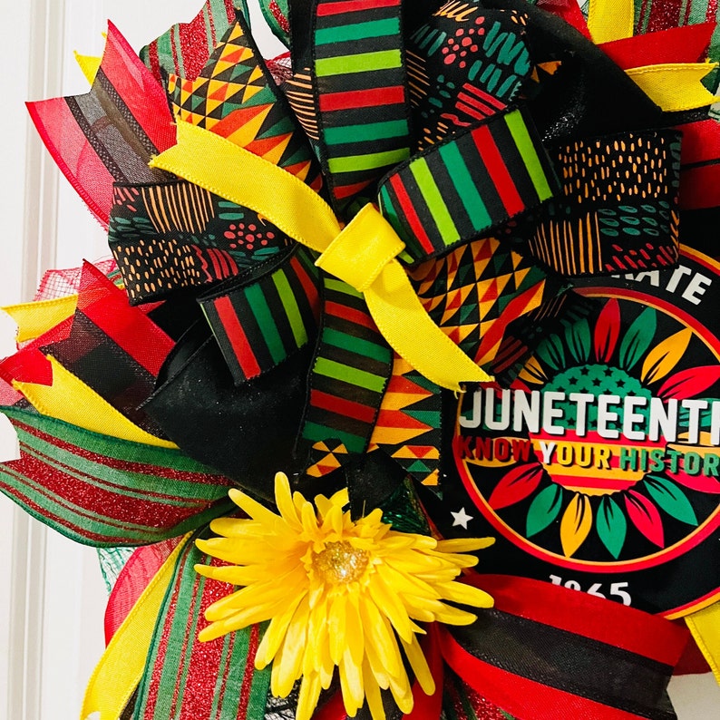 Juneteenth Celebration Wreath, Juneteenth Front Door Decor, Black ...