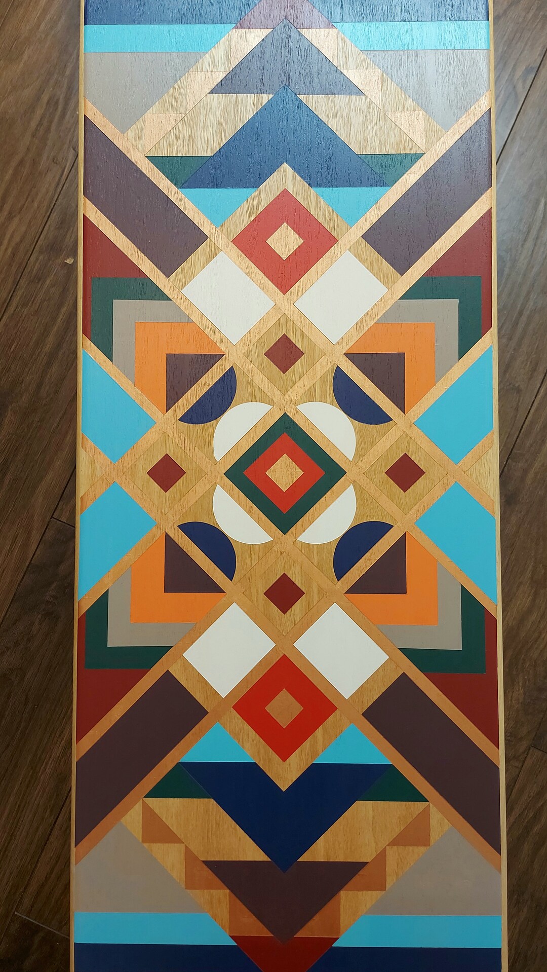 MADE TO ORDER Bespoke Hand Painted Geometric Design Wooden - Etsy
