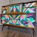 MADE TO ORDER Bespoke Hand Painted Geometric Design Mid - Etsy