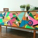 MADE TO ORDER Bespoke Hand Painted Geometric Design Mid - Etsy