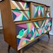 MADE TO ORDER Bespoke Hand Painted Geometric Design Mid - Etsy