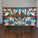 MADE TO ORDER Bespoke Hand Painted Geometric Design Mid - Etsy