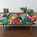 MADE TO ORDER Bespoke Hand Painted Geometric Design Mid - Etsy
