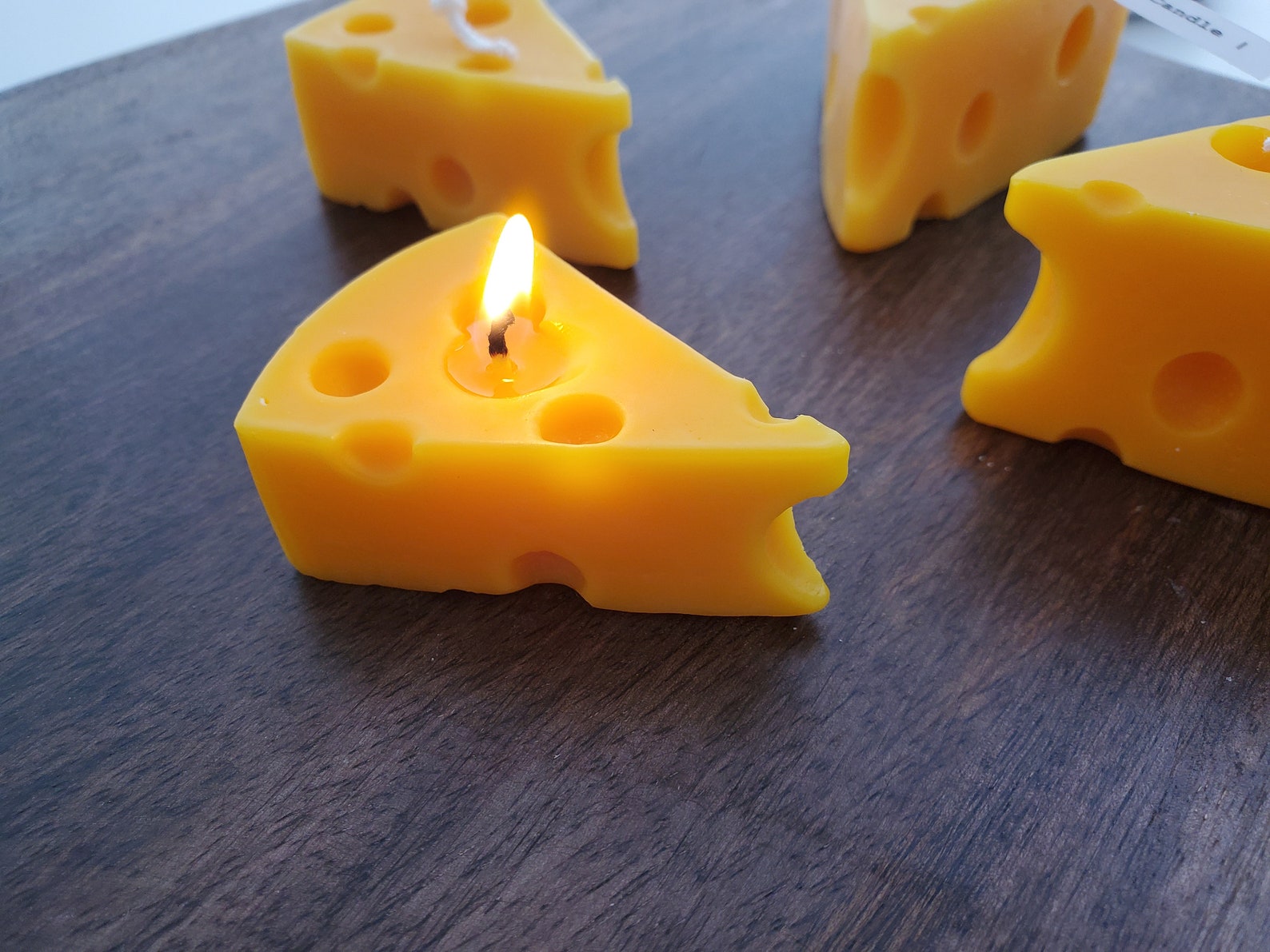 Two Slices of Cheese Candle Dairy Candle 100% Nature | Etsy
