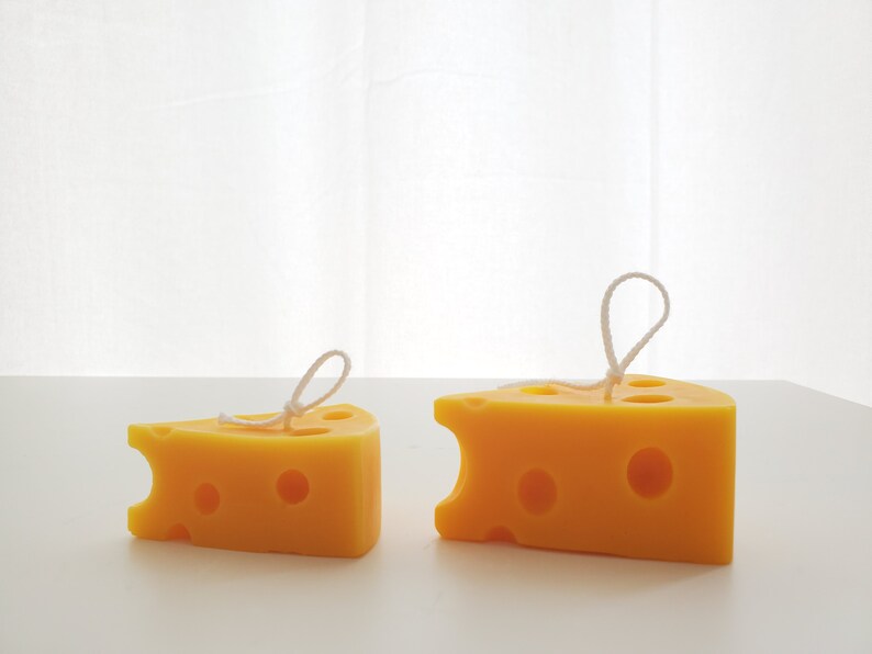 Two Slices of Cheese Candle Dairy Candle 100% Nature - Etsy