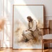 Jesus Praying Wall Print Jesus Wall Art Trendy Living Room Decor Framed ...