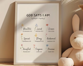 Christian Affirmations for Kids - Etsy