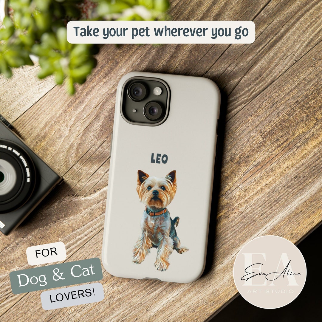 Custom Pet Phone Case From Pet Photo Personalized Pet Portrait Phone ...