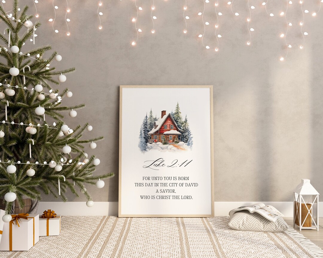 Christian Christmas Printable Wall Art Christian Christmas Wall Art ...