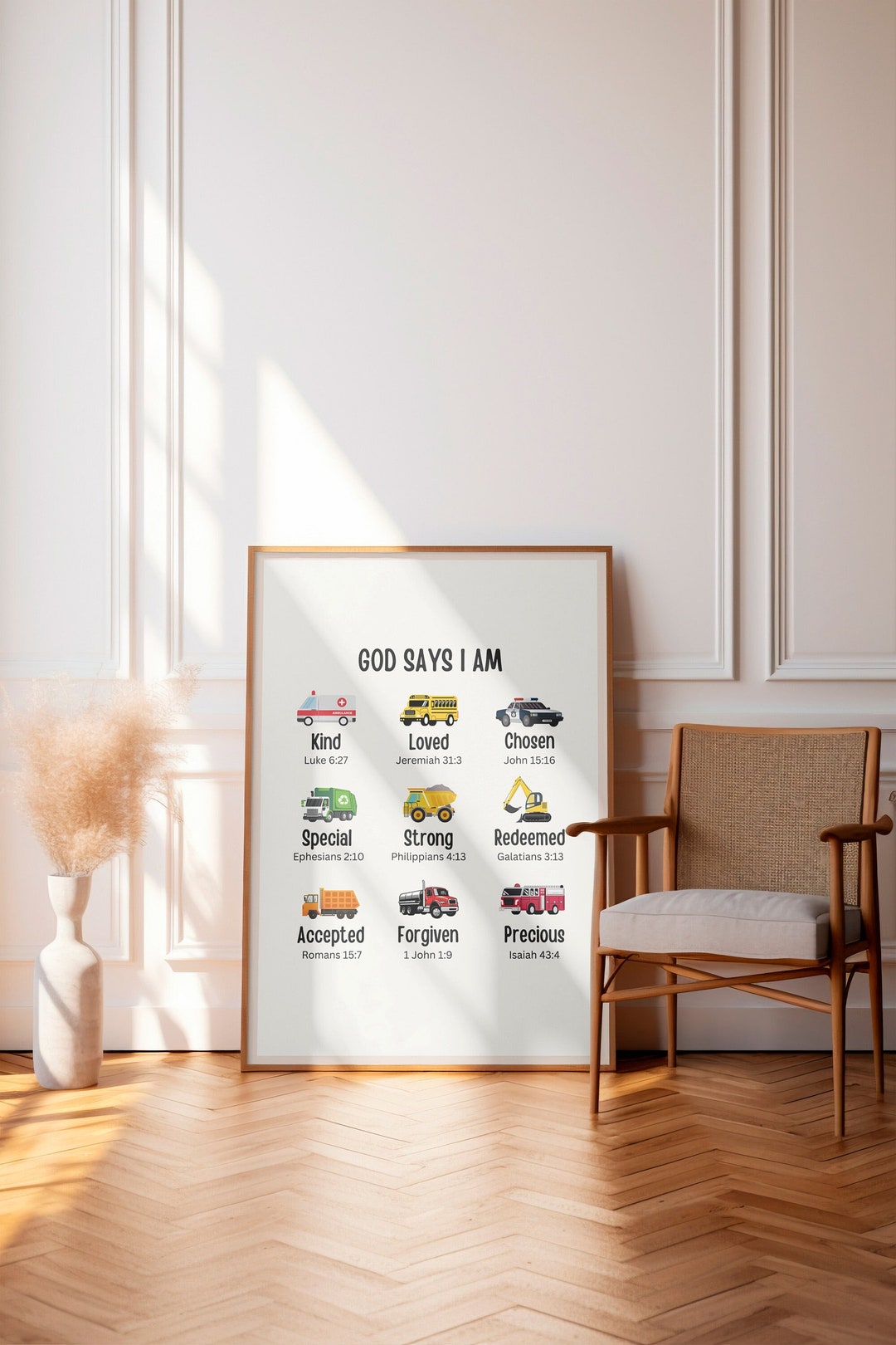 God Says I Am Nursery Wall Print Biblical Affirmations for Kids ...