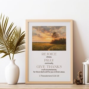 Rejoice Always Pray Continually 1 Thessalonians 5:16-18 Wall Art ...