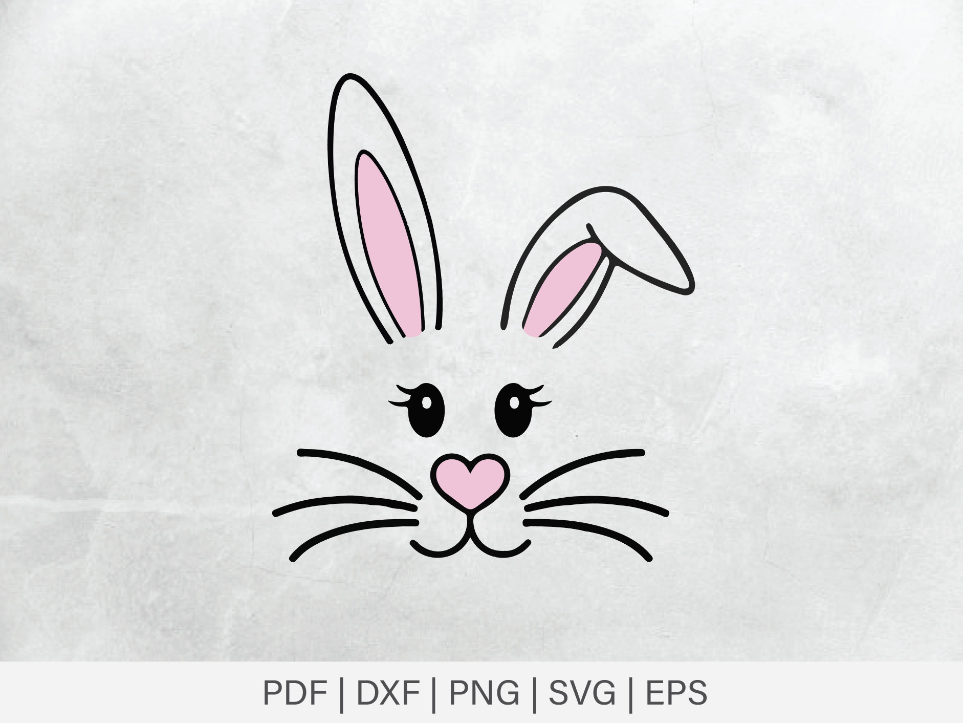 Cute Bunny Clipart Rabbit SVG Rabbit Face Bunny Face SVG Cut File ...