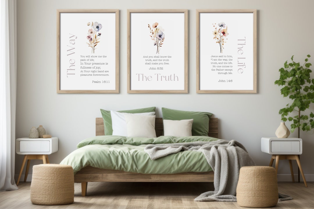 The Way, the Truth, the Life Wall Print, Bible Verse Wall Decor,john 14 ...
