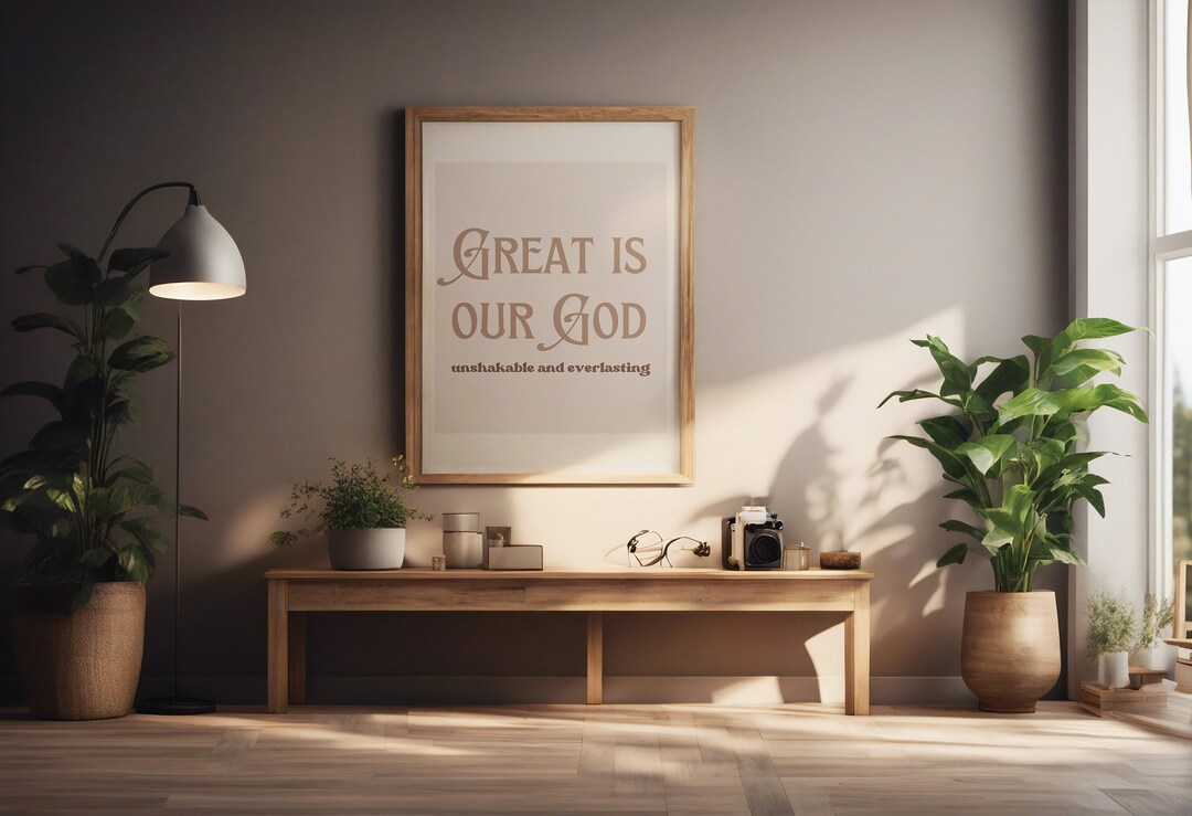 Great is Our God Art Print Minimalist Christian Wall Art God is Good ...