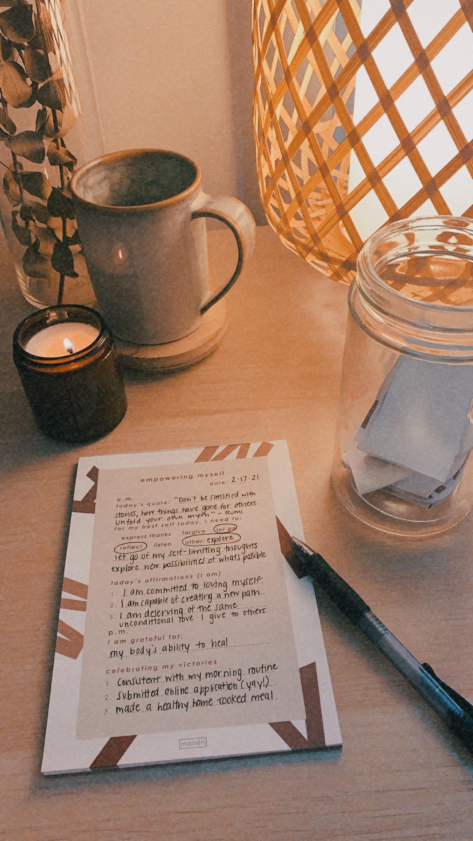 Empowering Myself Notepad, Five Minute Daily Self Care Notepad, Self ...